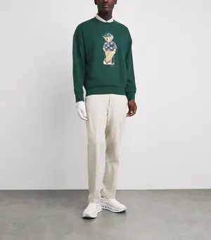 Rlx Ralph Lauren Cotton-blend Polo Bear Sweatshirt - Green