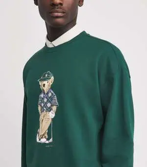 Rlx Ralph Lauren Cotton-blend Polo Bear Sweatshirt - Green