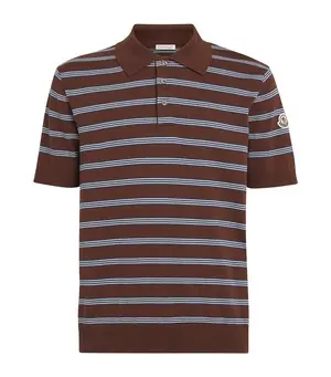 Moncler Cotton Polo Shirt - Brown