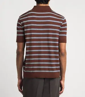 Moncler Cotton Polo Shirt - Brown