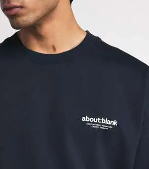 ABOUT:BLANK Cotton Logo Boxy T-shirt - Navy