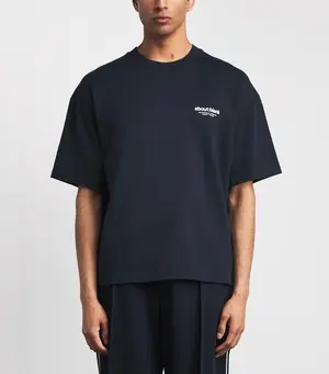 ABOUT:BLANK Cotton Logo Boxy T-shirt - Navy