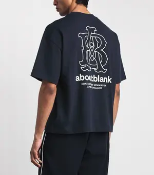 ABOUT:BLANK Cotton Logo Boxy T-shirt - Navy