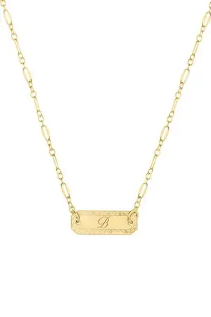 SET & STONES Cora Initial Necklace Gold/b