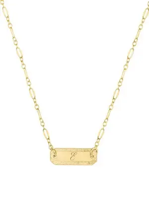 SET & STONES Cora Initial Necklace Gold/e
