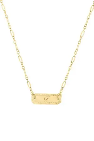 SET & STONES Cora Initial Necklace Gold/f