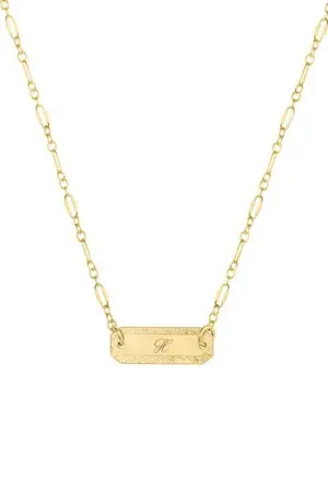 SET & STONES Cora Initial Necklace Gold/h
