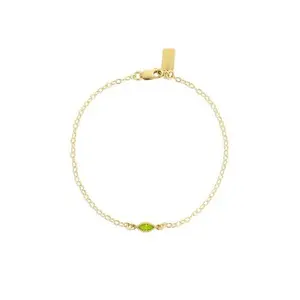 SET & STONES Marquise Birthstone Bracelet Gold/august