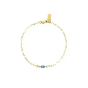 SET & STONES Marquise Birthstone Bracelet Gold/december