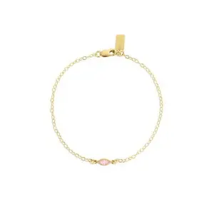 SET & STONES Marquise Birthstone Bracelet - Gold/october
