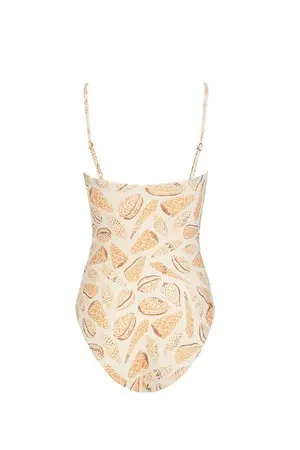 KIBYS Shell Tides Print Serina Sculpt One-piece Swimsuit