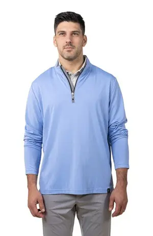 ASHWORTH GOLF Crosby Quarter Zip - Chambray