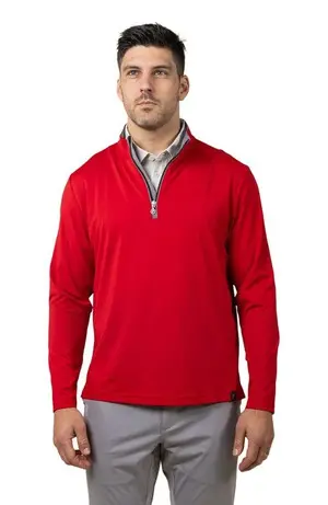 ASHWORTH GOLF Crosby 1/4 Zip - Core Red