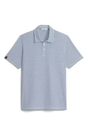 ASHWORTH GOLF Pb Stripe Polo - White/seaside/midnight