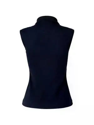 GRAN SASSO Contrast-collar Polo Top - Blue