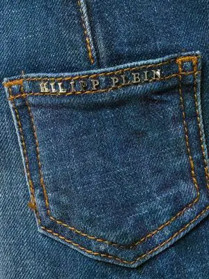 Philipp Plein Distressed Slim-fit Jeans - Blue