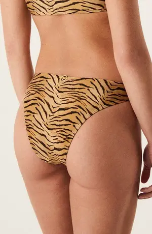 VIX PAULA HERMANNY Lindsay Tiger Print Bikini Bottom - Multi