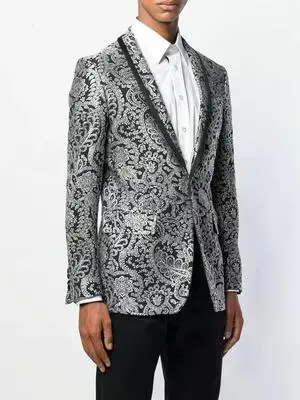 BILLIONAIRE Jacquard Button Blazer