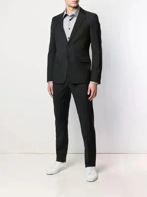 BILLIONAIRE Geometric Patterned Curved Hem Shirt