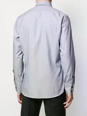 BILLIONAIRE Geometric Patterned Curved Hem Shirt