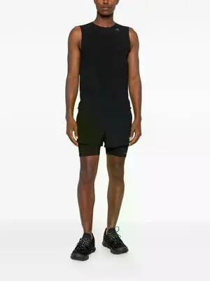 Adidas Layered Logo-print Shorts - Black