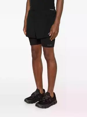 Adidas Layered Logo-print Shorts - Black