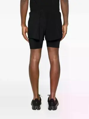 Adidas Layered Logo-print Shorts - Black
