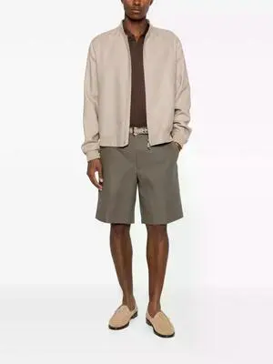 Zegna Linen Bomber Jacket - Neutrals