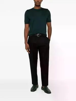 Zegna Pressed-crease Trousers - Blue