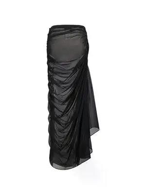Giuseppe Di Morabito Ruched Draped Maxi Skirt - Black