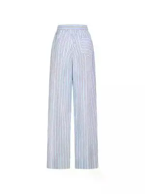 DES_PHEMMES Crystal-embellished Striped Trousers