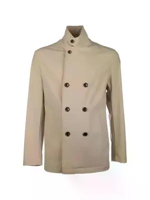MONTECORE Double-breasted High-neck Jacket - Neutrals