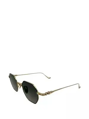 Chrome Hearts Evacuation Geometric-frame Sunglasses - Gold