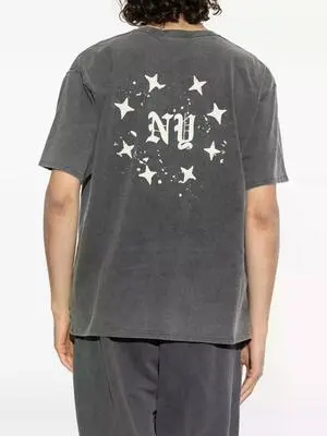DUKE + DEXTER Acid-wash Graphic-print T-shirt