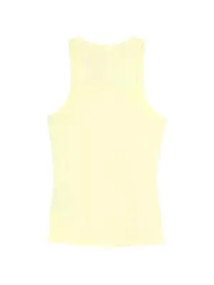 Liu Jo Ribbed Knit Tank Top With Mini Logo