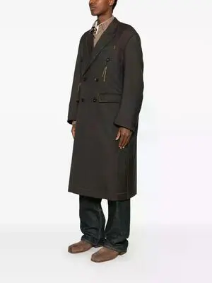 SEWMOD Double-breasted Coat With Contrast Stitching