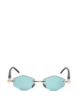 KUBORAUM P60 Geometric Sunglasses - Blue