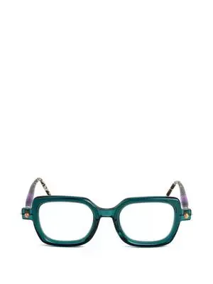 KUBORAUM P4 Square-Frame Glasses Green
