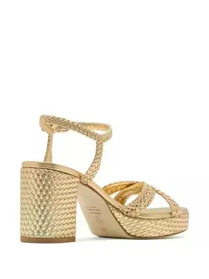 STUART WEITZMAN Dayna Metallic Sandals - Gold