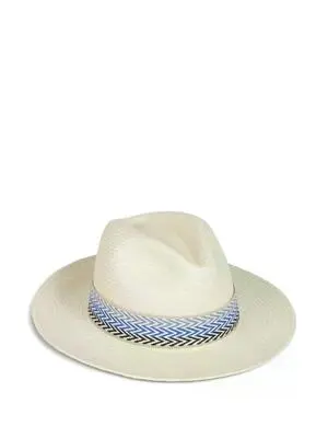 LOCK & CO. HATTERS Walter Chevron-patterned Panama Hat