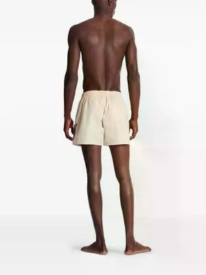 Balmain Logo-print Swim Shorts - Neutrals