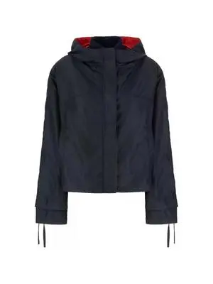 Iceberg Drawstring-cuff Hooded Jacket - Blue