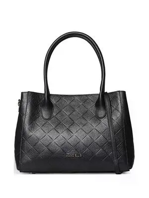 MARC ELLIS Alene Quilted Leather Tote - Black