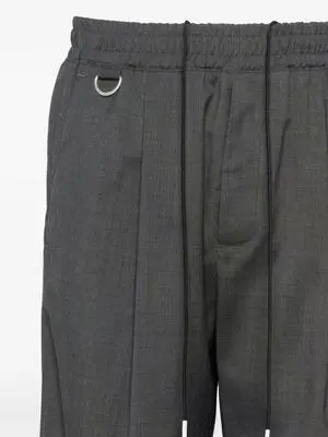 LOW BRAND Drawstring D-ring Shorts - Grey