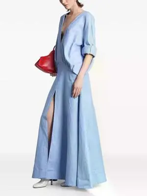 BATAKOVIC V-neck Cotton Maxi Dress