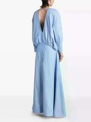 BATAKOVIC V-neck Cotton Maxi Dress