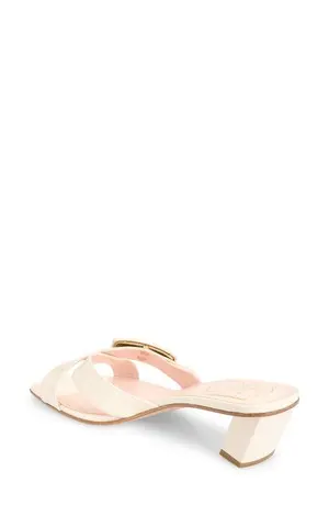 ROGER VIVIER Belle Vivier Crisscross Strap Block Heel Sandal - Cire