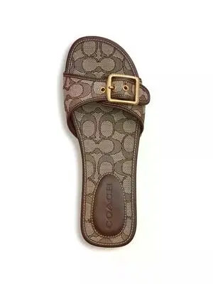 COACH Margot Monogram Buckled Sandals