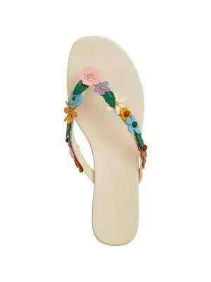 COACH Floral-appliqué Kitten-heel Sandals