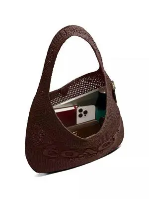COACH Brooklyn Logo Woven Tote Bag - Brown